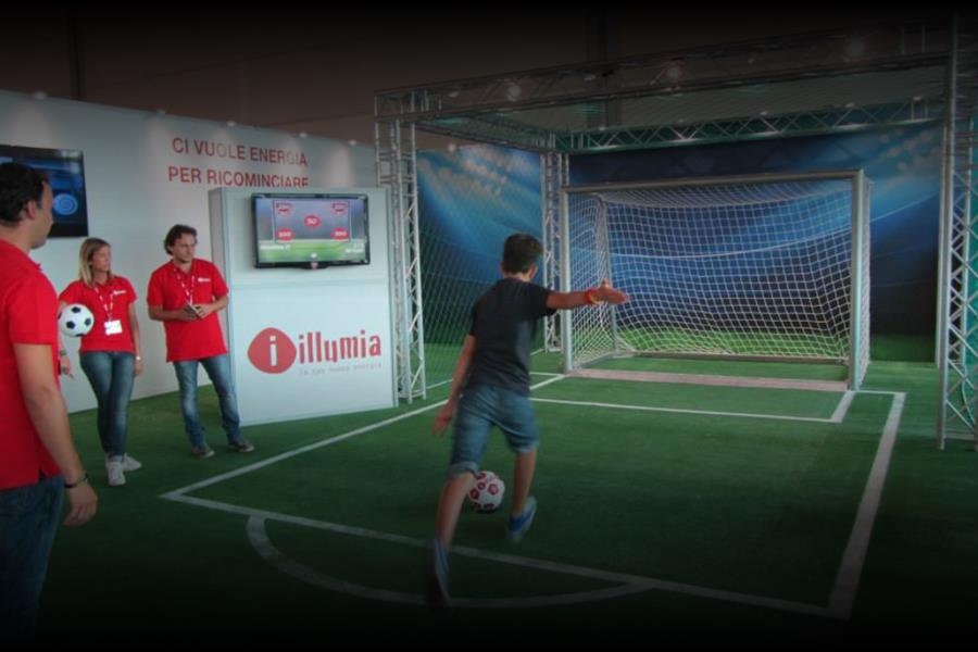 Interactive football goal - the all-rounder among the event modules
